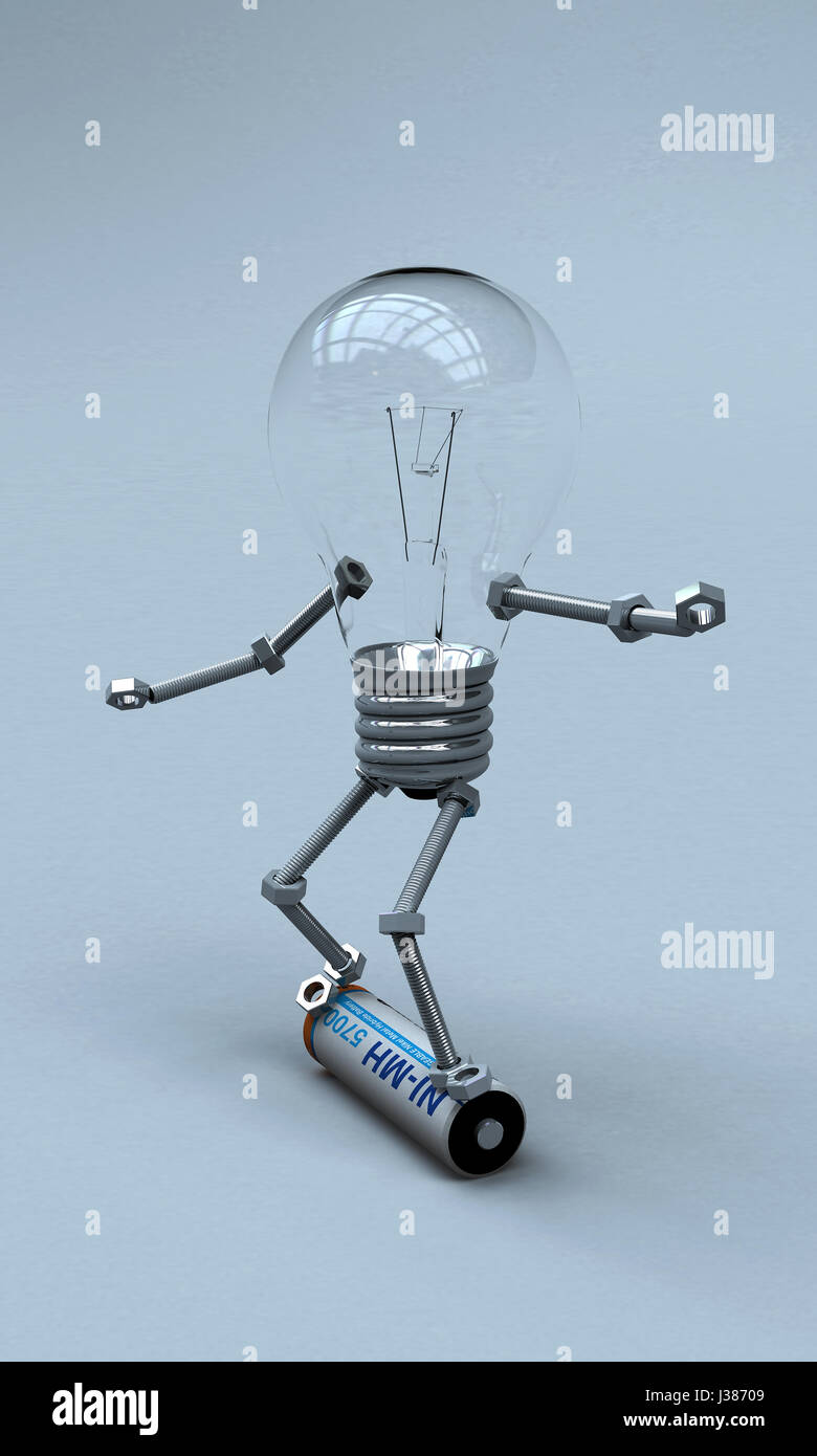 Light bulb surfing Stock Photo - Alamy