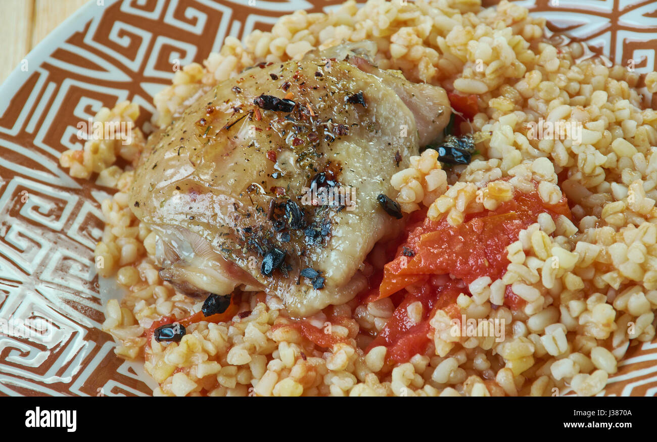 Hacharov plav - Armenian pilaf from chicken and Polba Stock Photo - Alamy