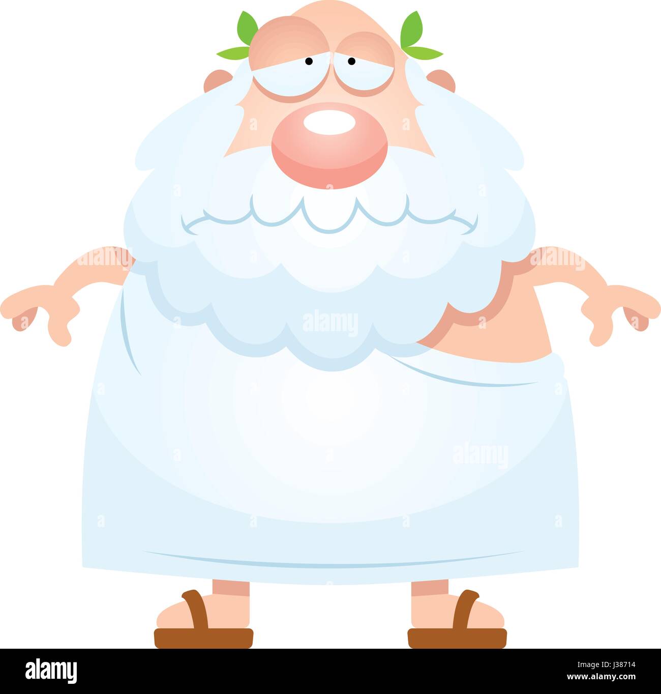 A cartoon illustration of an ancient Greek looking sad Stock Vector ...