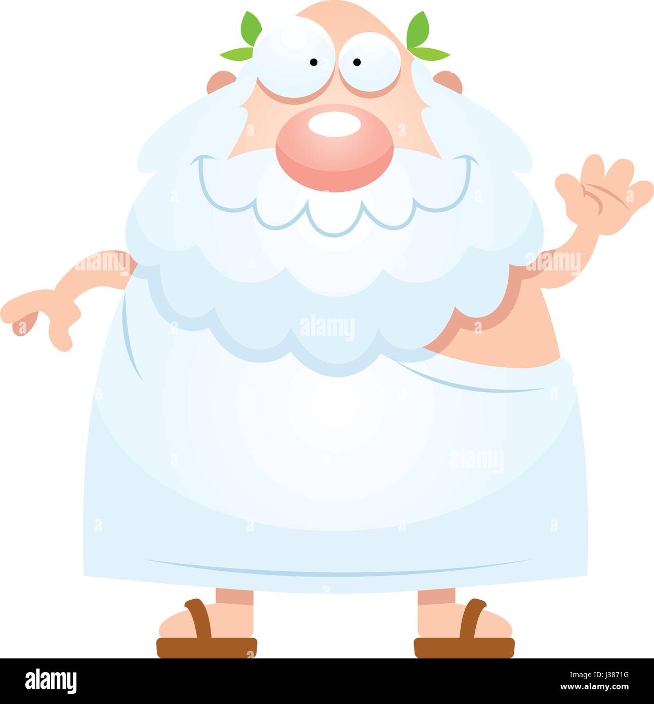 A cartoon illustration of an ancient Greek waving Stock Vector Image ...