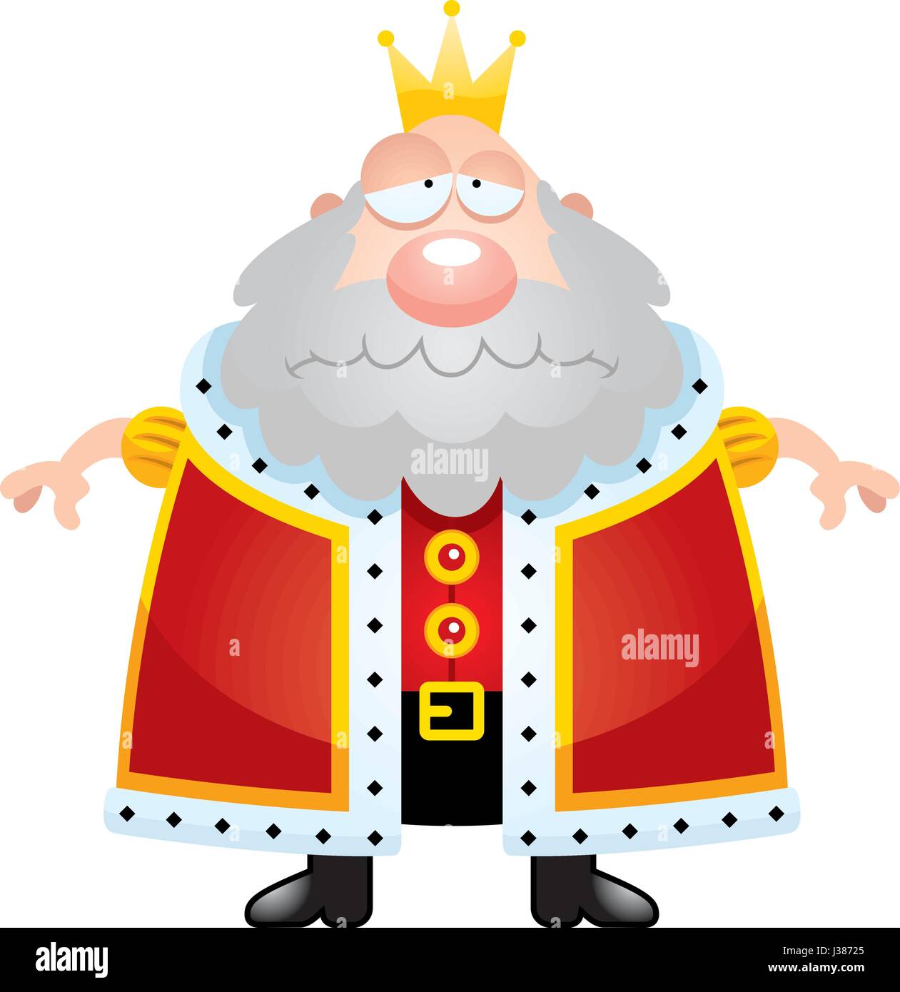 A cartoon illustration of a king looking sad Stock Vector Image & Art ...
