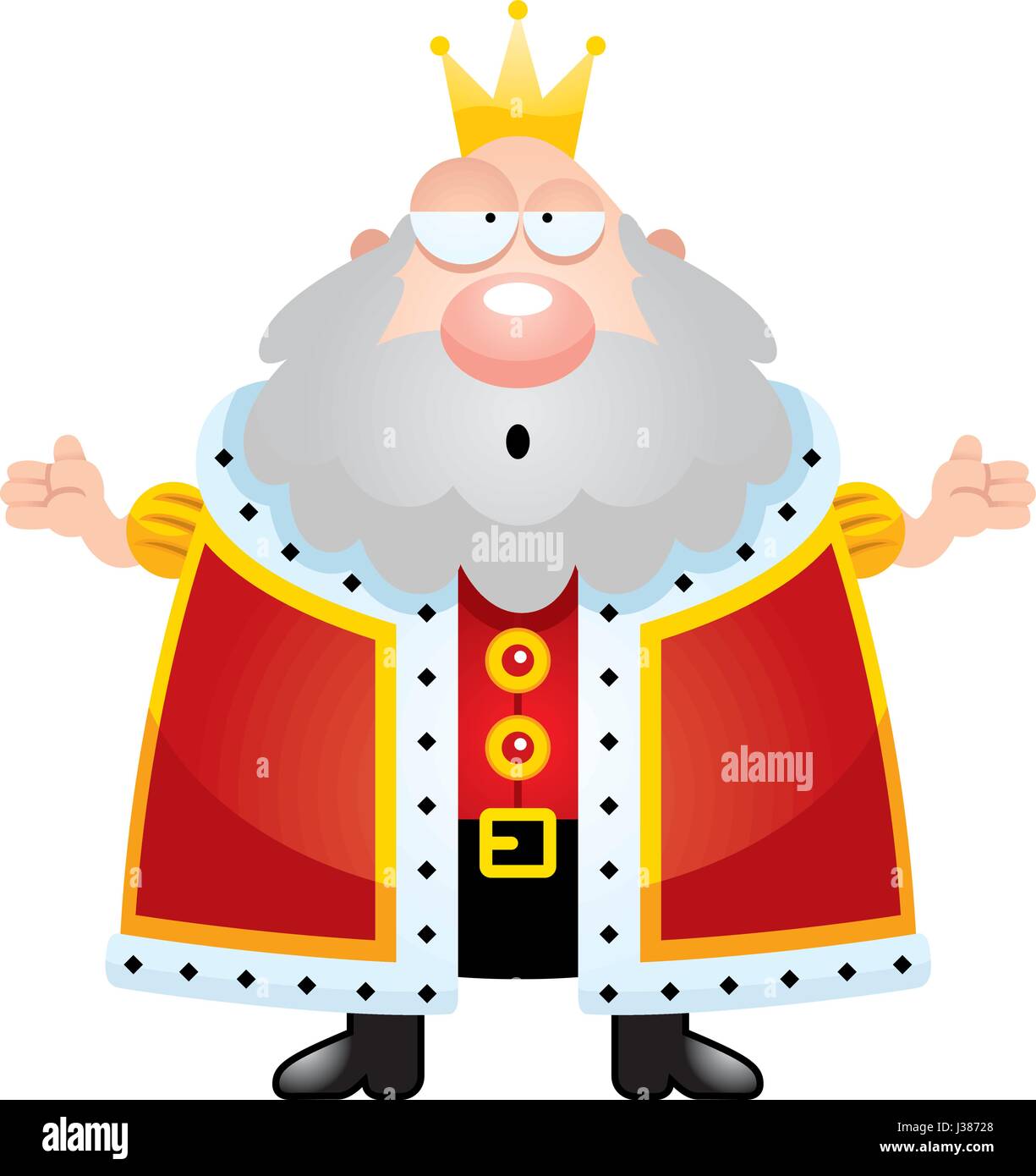 A cartoon illustration of a king looking confused Stock Vector Image ...