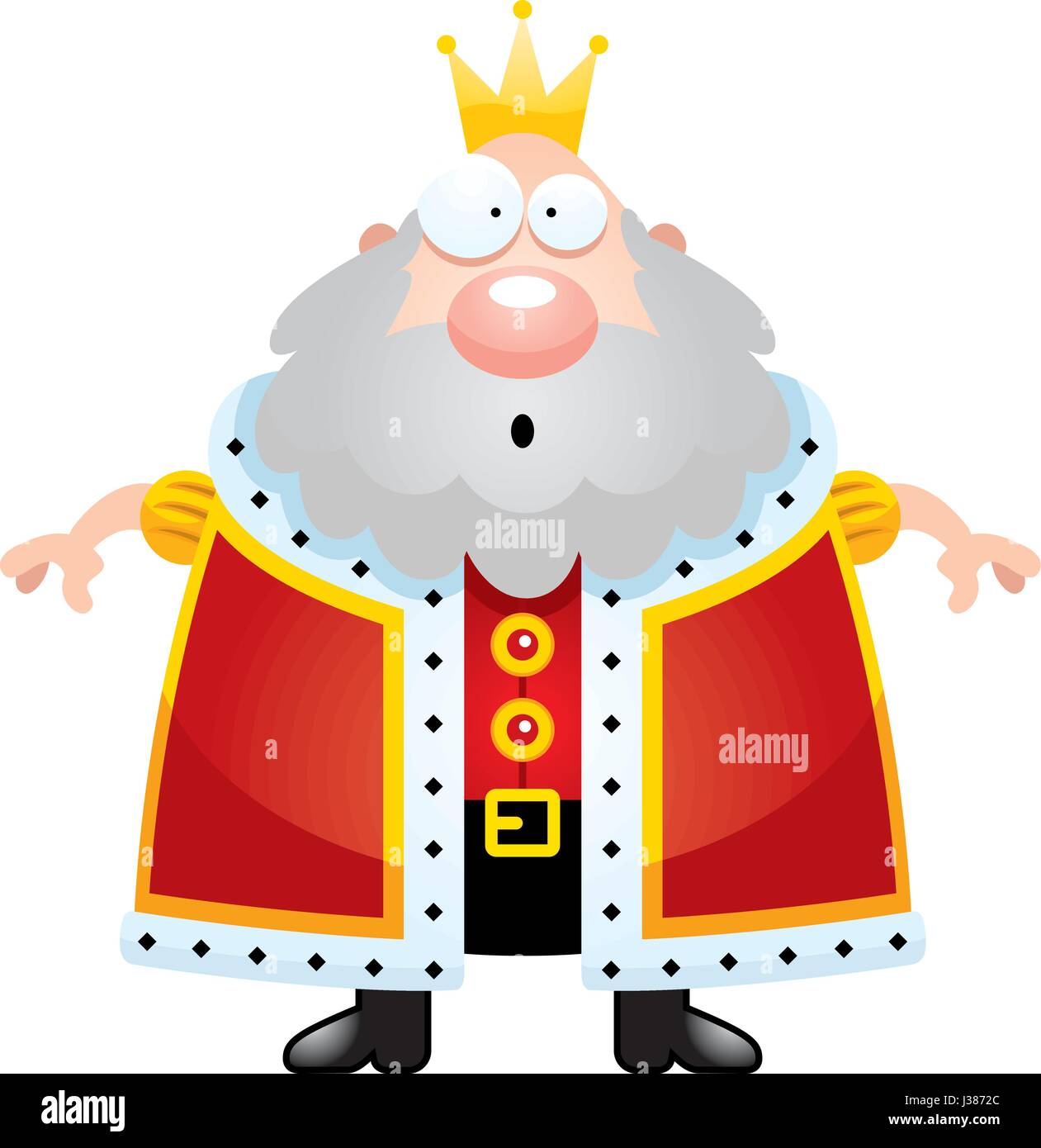 A cartoon illustration of a king looking surprised Stock Vector Image ...