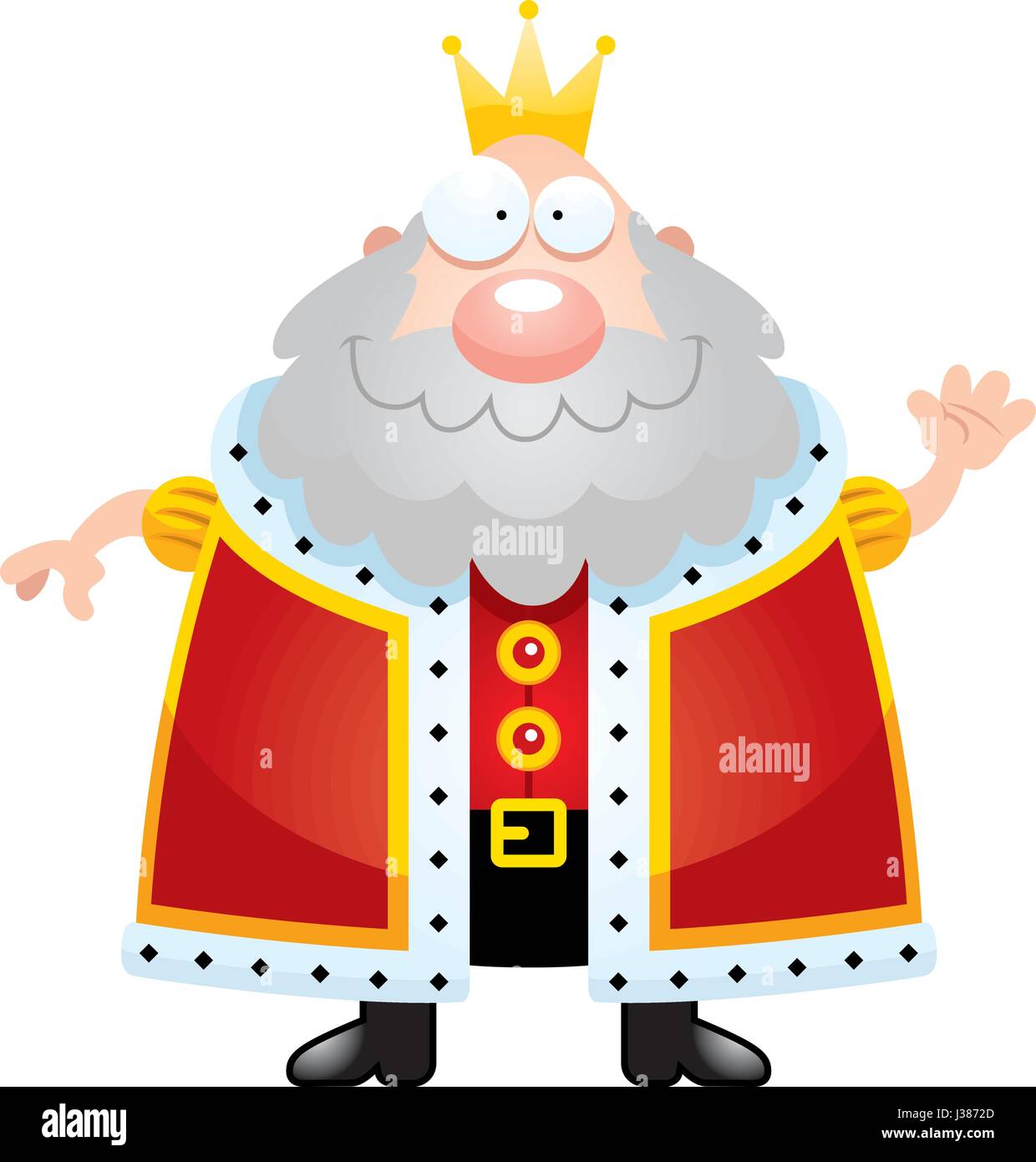 A cartoon illustration of a king waving Stock Vector Image & Art - Alamy