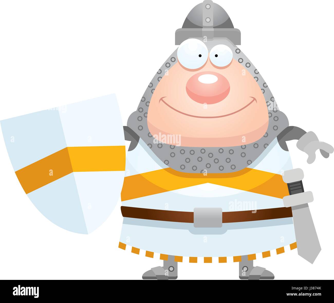 A cartoon illustration of a knight looking happy Stock Vector Image ...