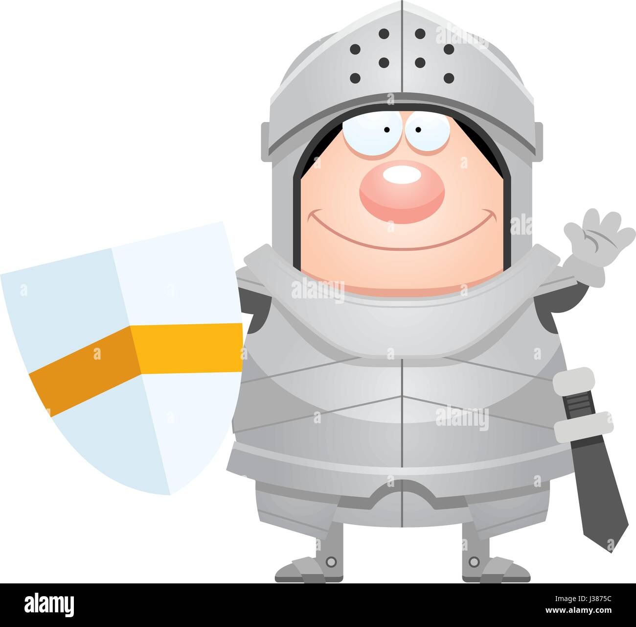 A cartoon illustration of a knight waving Stock Vector Image & Art - Alamy