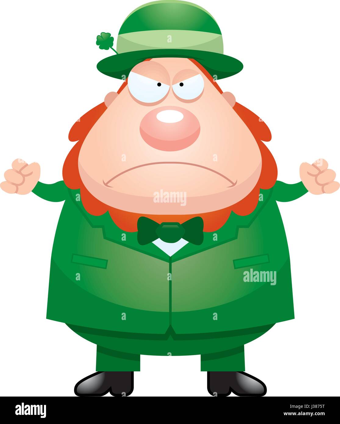 A cartoon illustration of a leprechaun looking angry Stock Vector Image ...