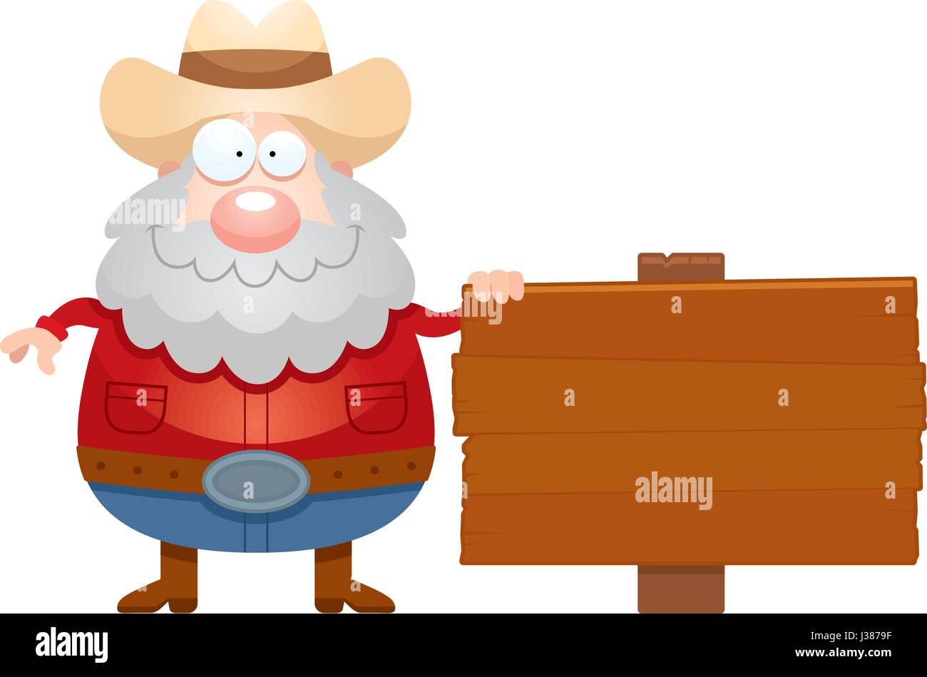 A cartoon illustration of a miner with a sign Stock Vector Image & Art ...