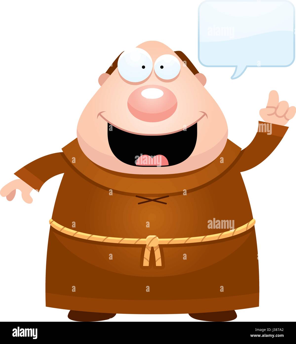 A cartoon illustration of a monk with an idea Stock Vector Image & Art ...