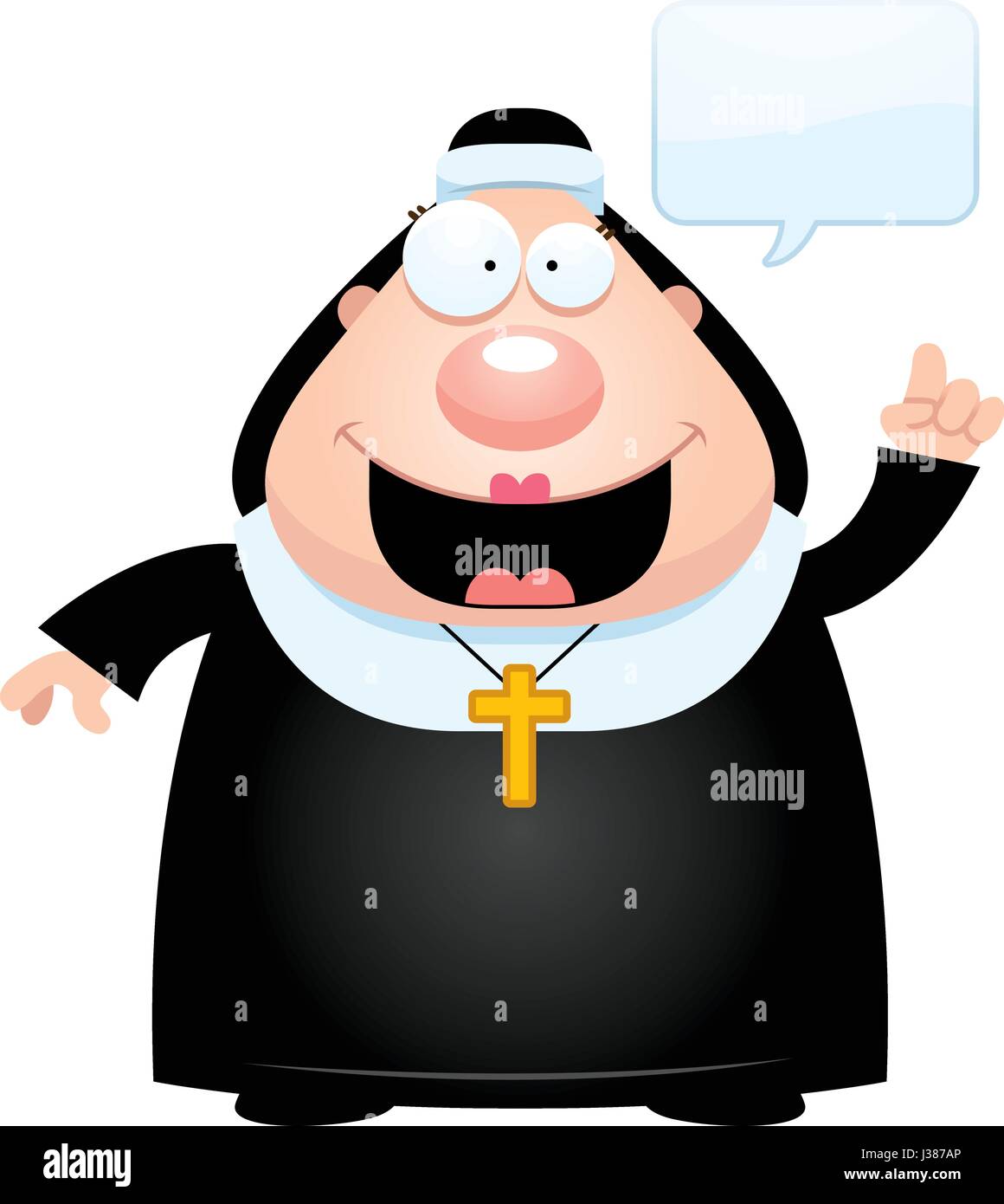 A cartoon illustration of a nun talking Stock Vector Image & Art - Alamy