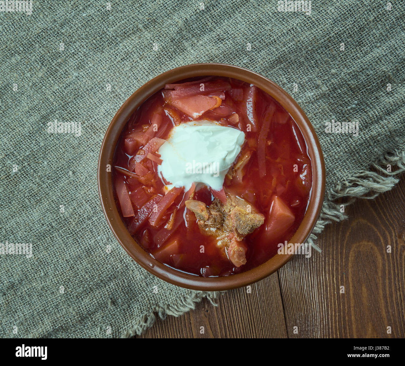 Lithuanian Borscht - Barsciai, beetroot soup national or ethnic dish ...