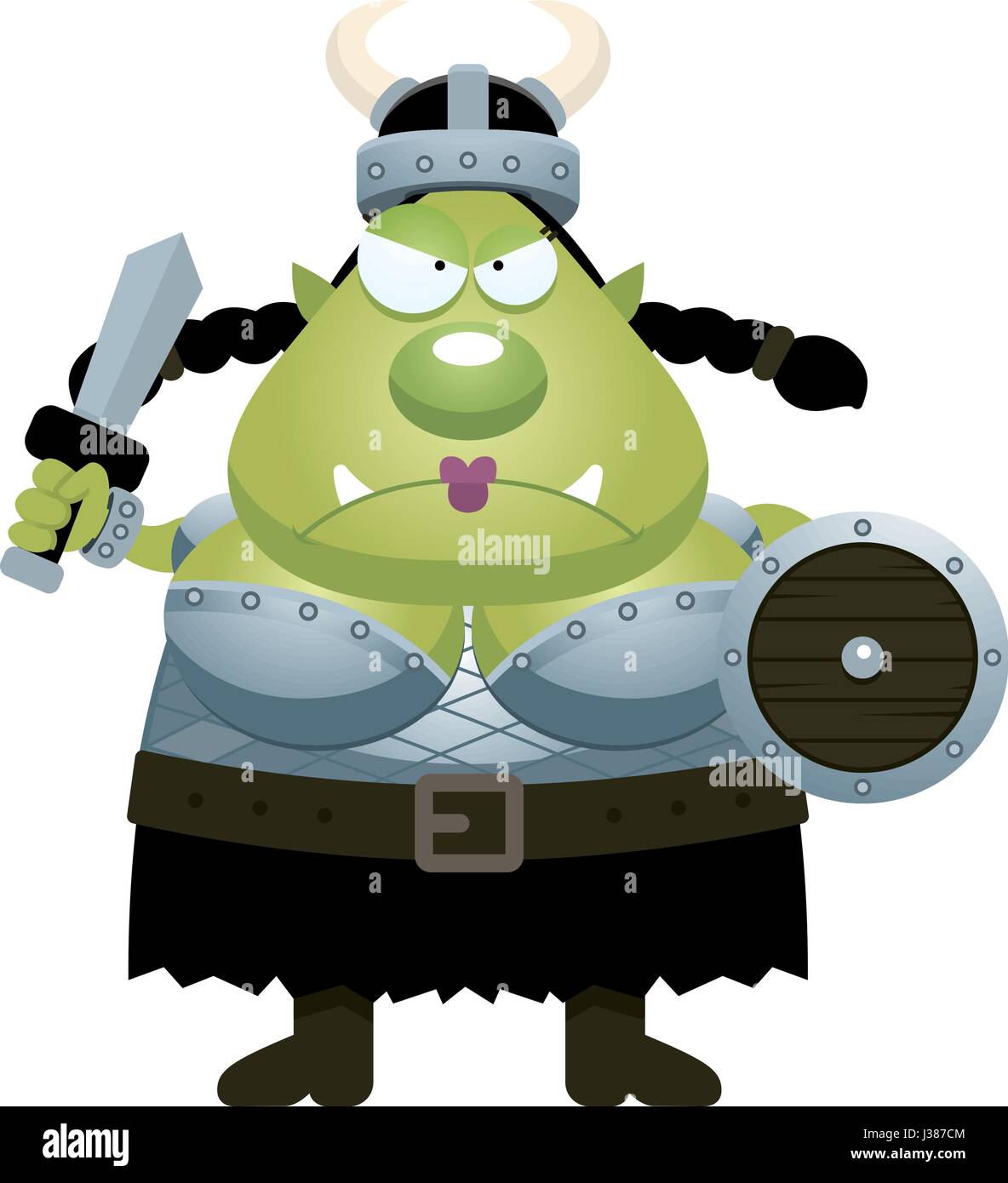 Orc warrior sword shield cartoon hi-res stock photography and images ...