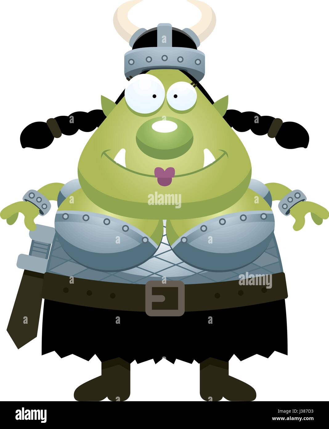 A cartoon illustration of an orc looking happy Stock Vector Image & Art ...