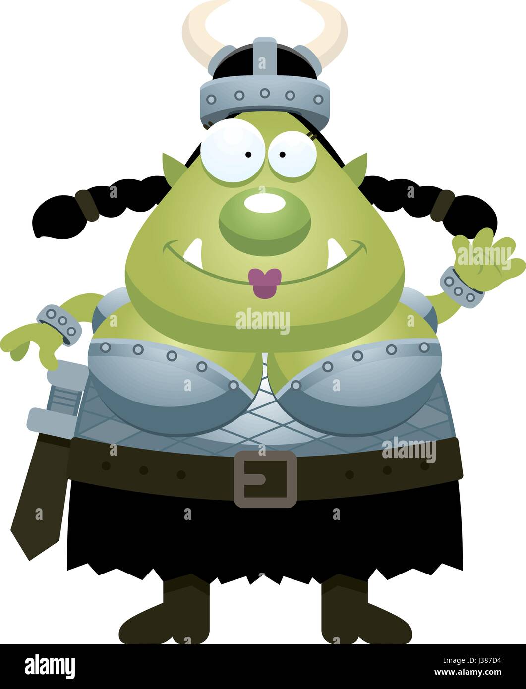 A cartoon illustration of an orc waving Stock Vector Image & Art - Alamy