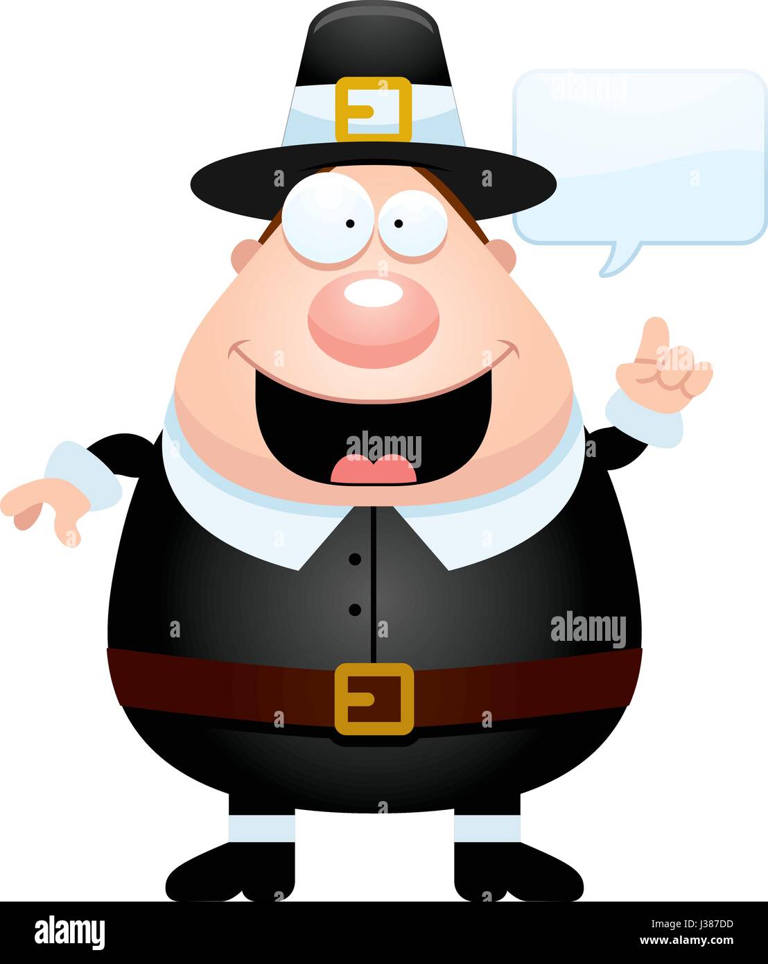 A cartoon illustration of a pilgrim talking Stock Vector Image & Art ...