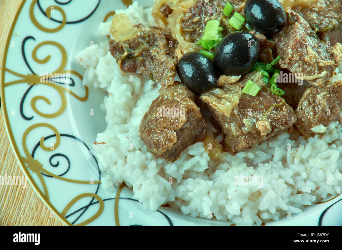 Etli pilav - Turkish pilaf with rice Stock Photo - Alamy