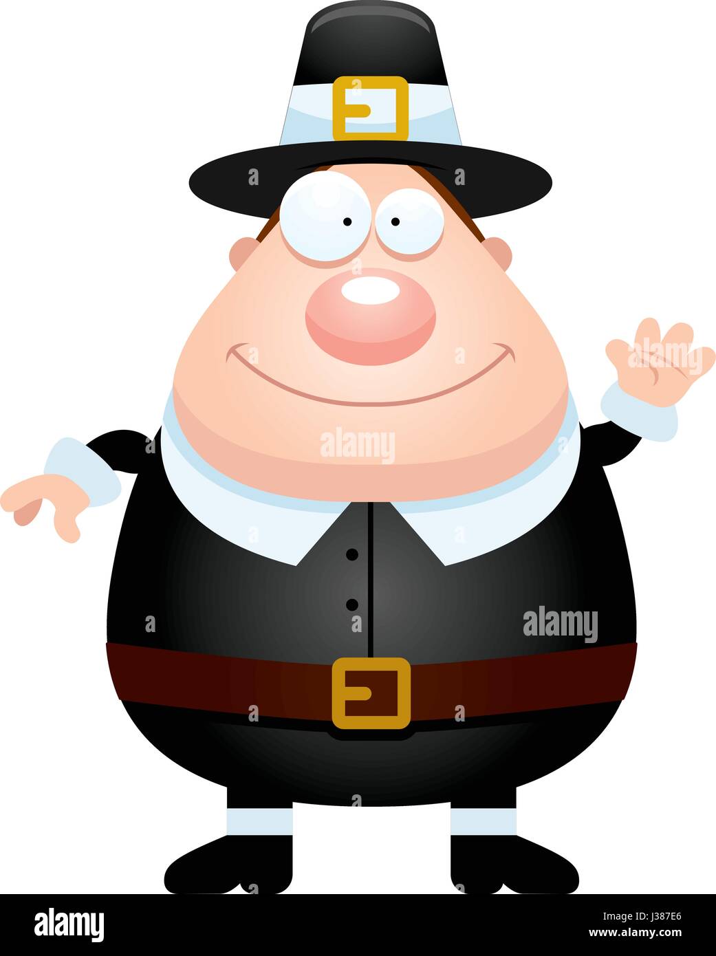 A cartoon illustration of a pilgrim waving Stock Vector Image & Art - Alamy