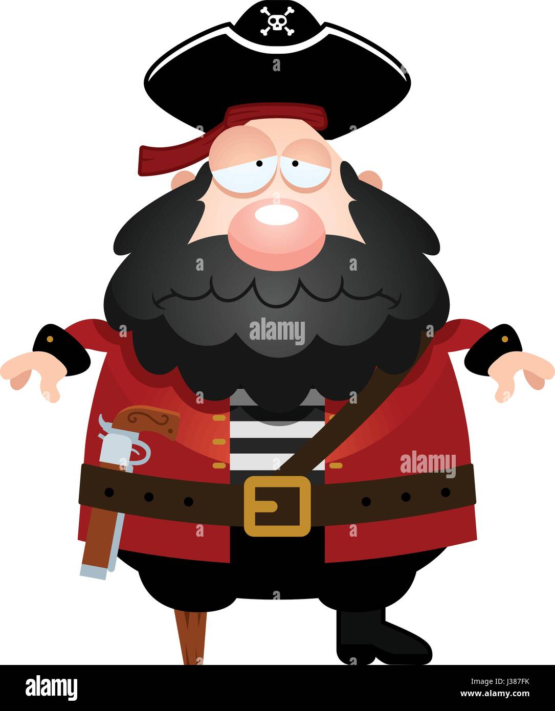 A cartoon illustration of a pirate looking sad Stock Vector Image & Art ...
