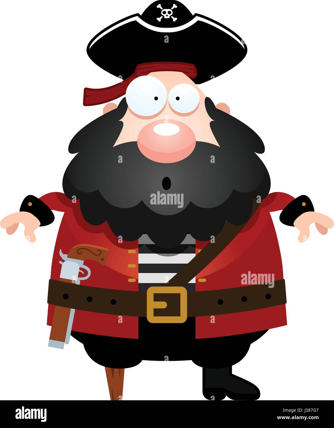 Cartoon shocked man beard Stock Vector Images - Alamy
