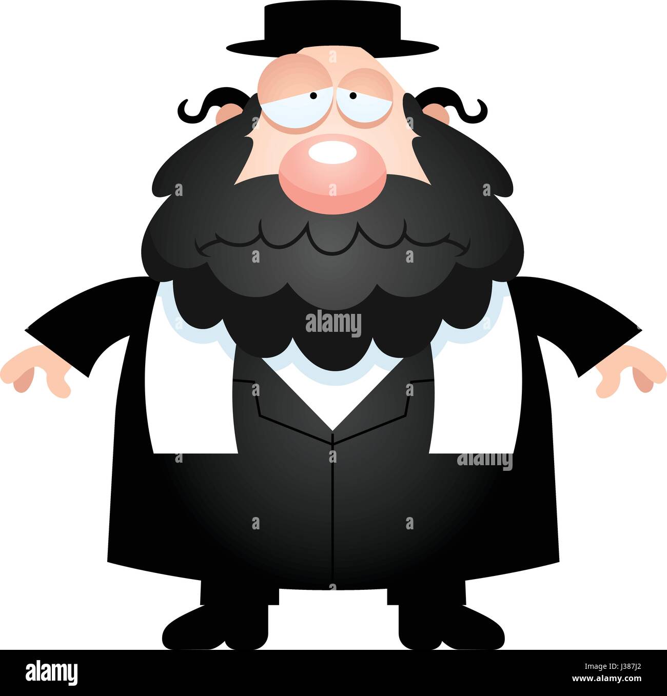 A cartoon illustration of a rabbi looking sad Stock Vector Image & Art ...