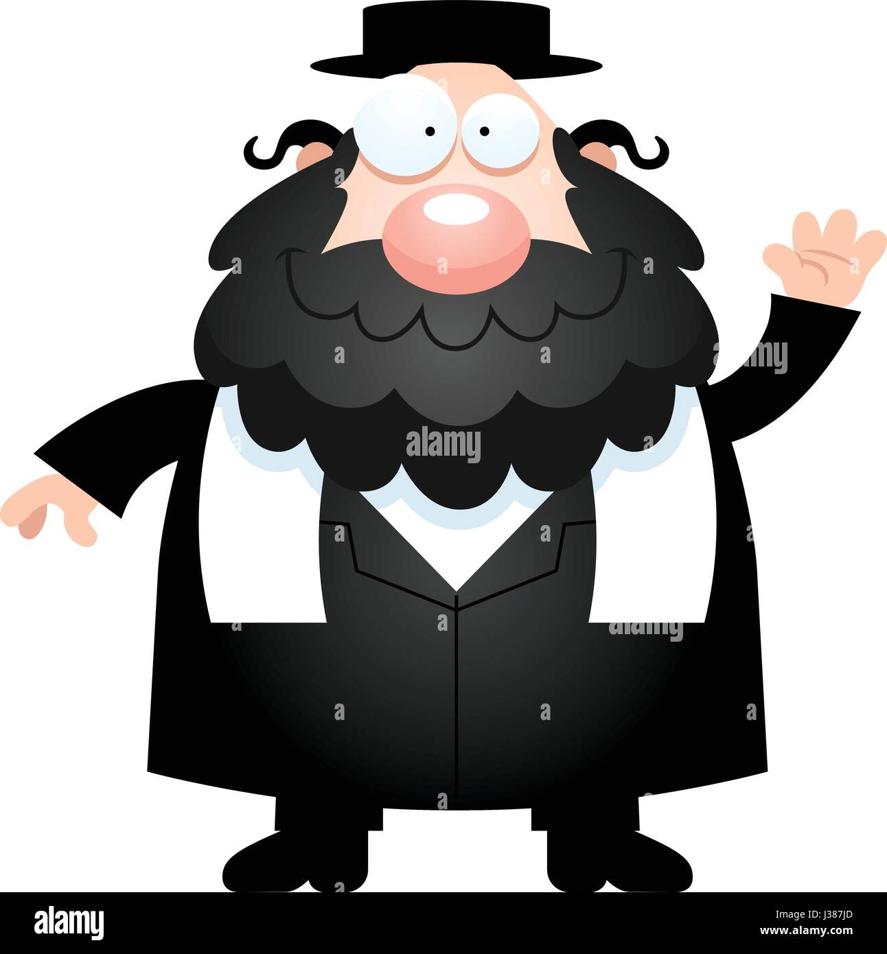 A cartoon illustration of a rabbi waving Stock Vector Image & Art - Alamy
