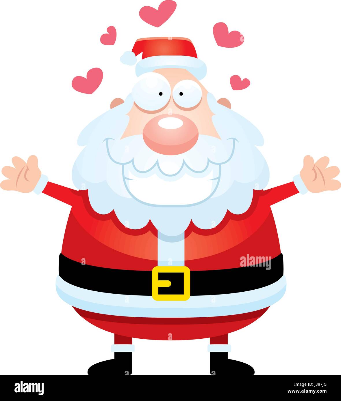 A cartoon illustration of Santa Claus ready to give a hug Stock Vector ...