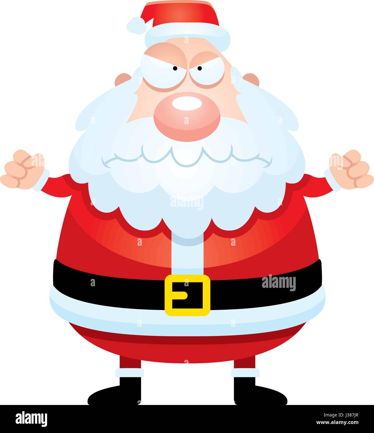 A cartoon illustration of Santa Claus looking angry Stock Vector Image ...