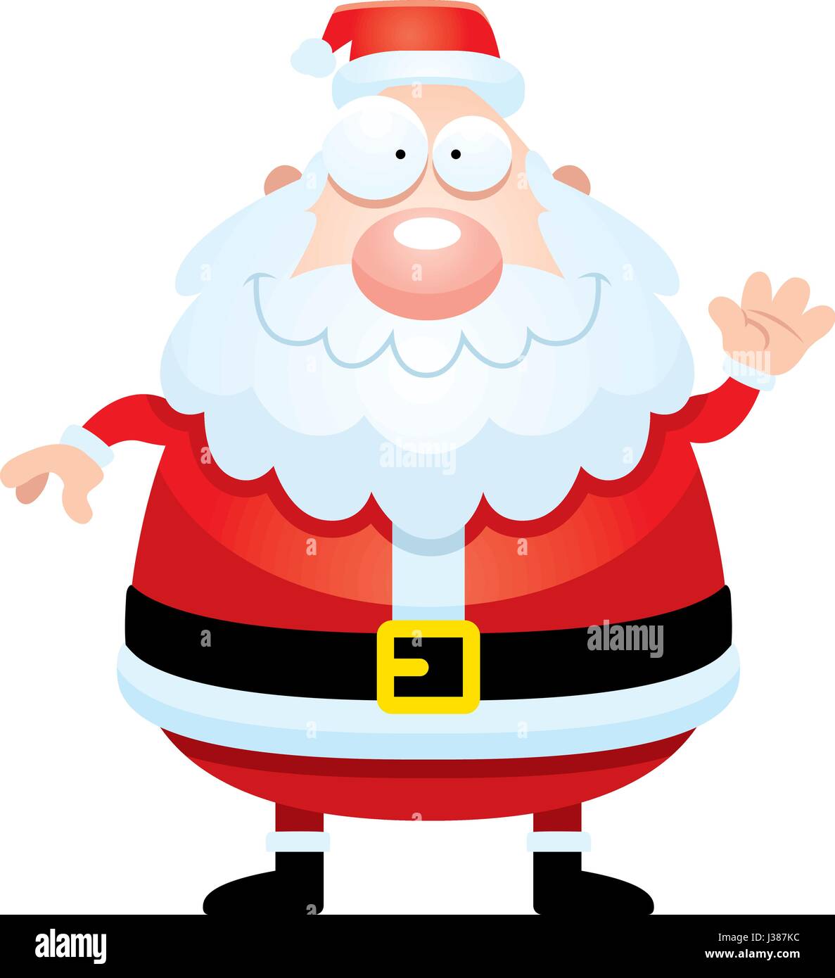 A cartoon illustration of Santa Claus waving Stock Vector Image & Art ...