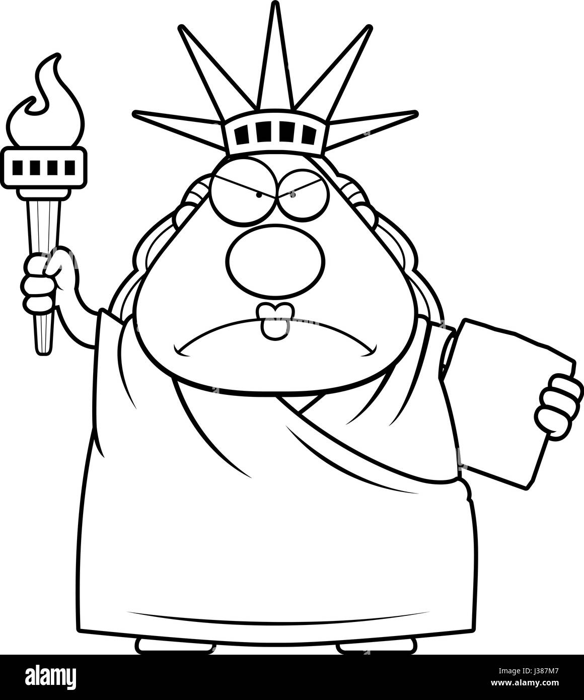 Statue of mad liberty Stock Vector Images - Alamy
