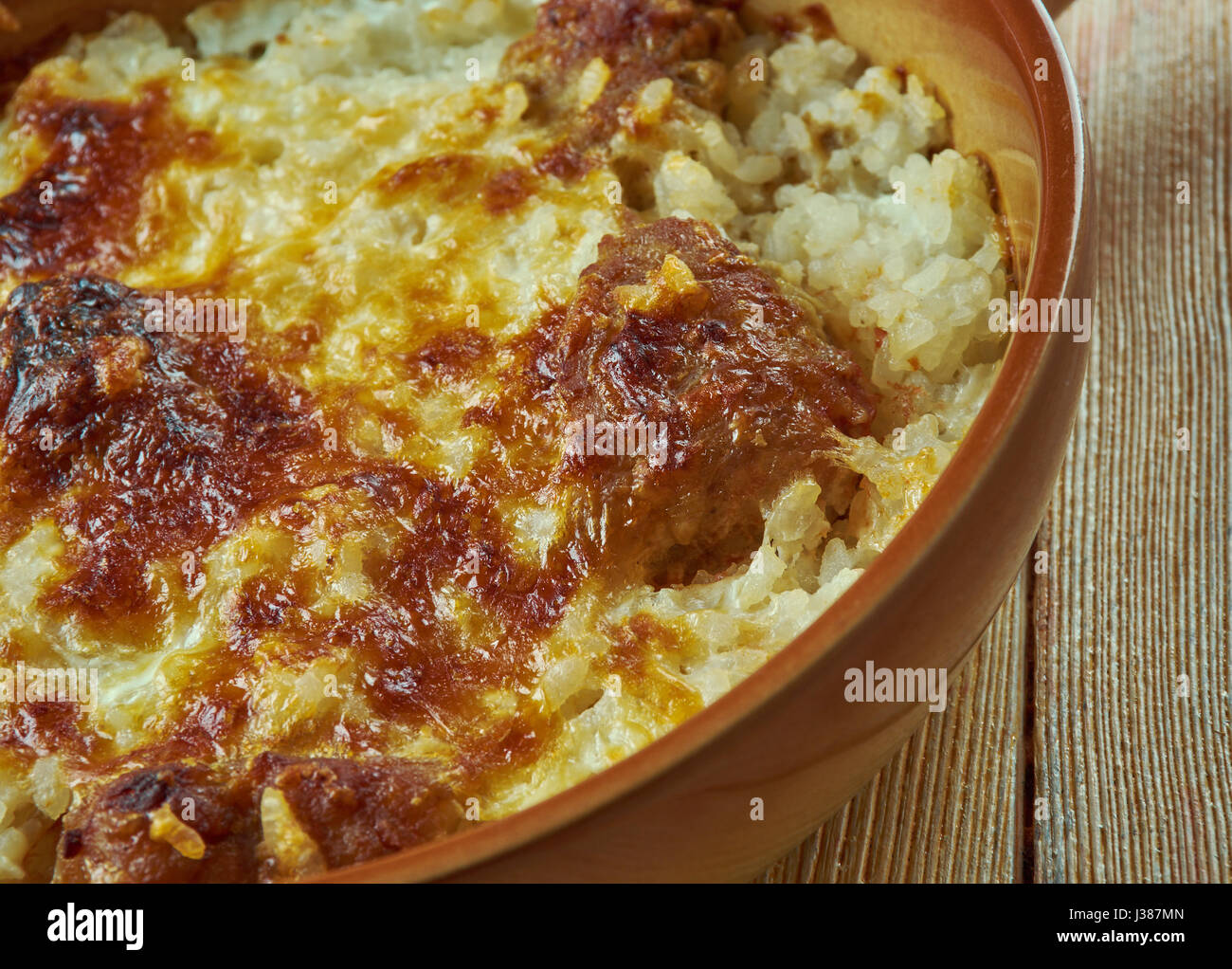 Tave kosi - baked lamb and rice with yoghurt. national dish in Albania ...