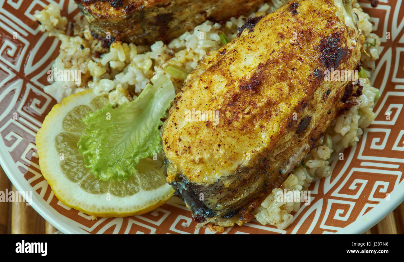 Machli Biryani - Hyderabadi indian Fish Biryani Stock Photo - Alamy