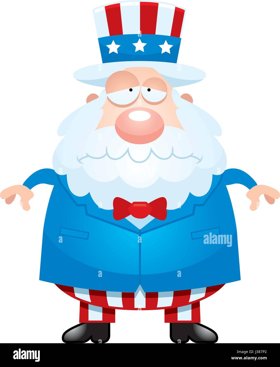 A cartoon illustration of Uncle Sam looking sad Stock Vector Image ...