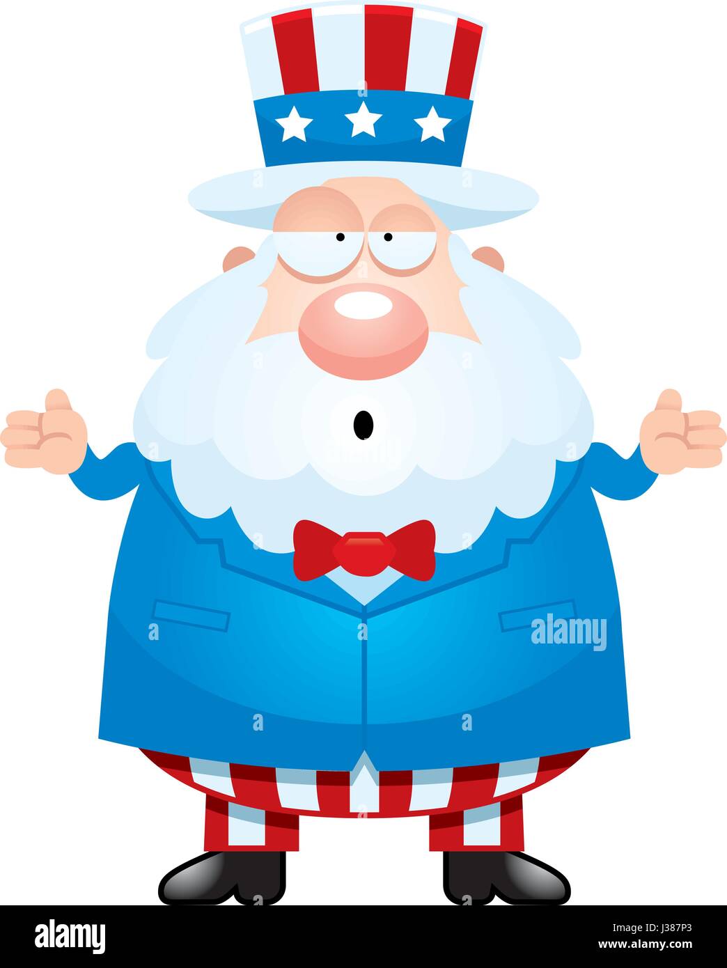A cartoon illustration of Uncle Sam looking confused Stock Vector Image ...