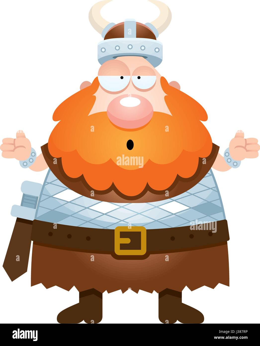 A cartoon illustration of a Viking looking confused Stock Vector Image ...
