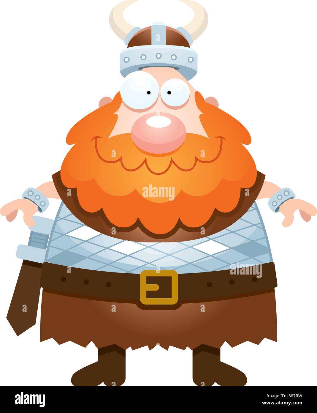 A cartoon illustration of a Viking looking happy Stock Vector Image ...