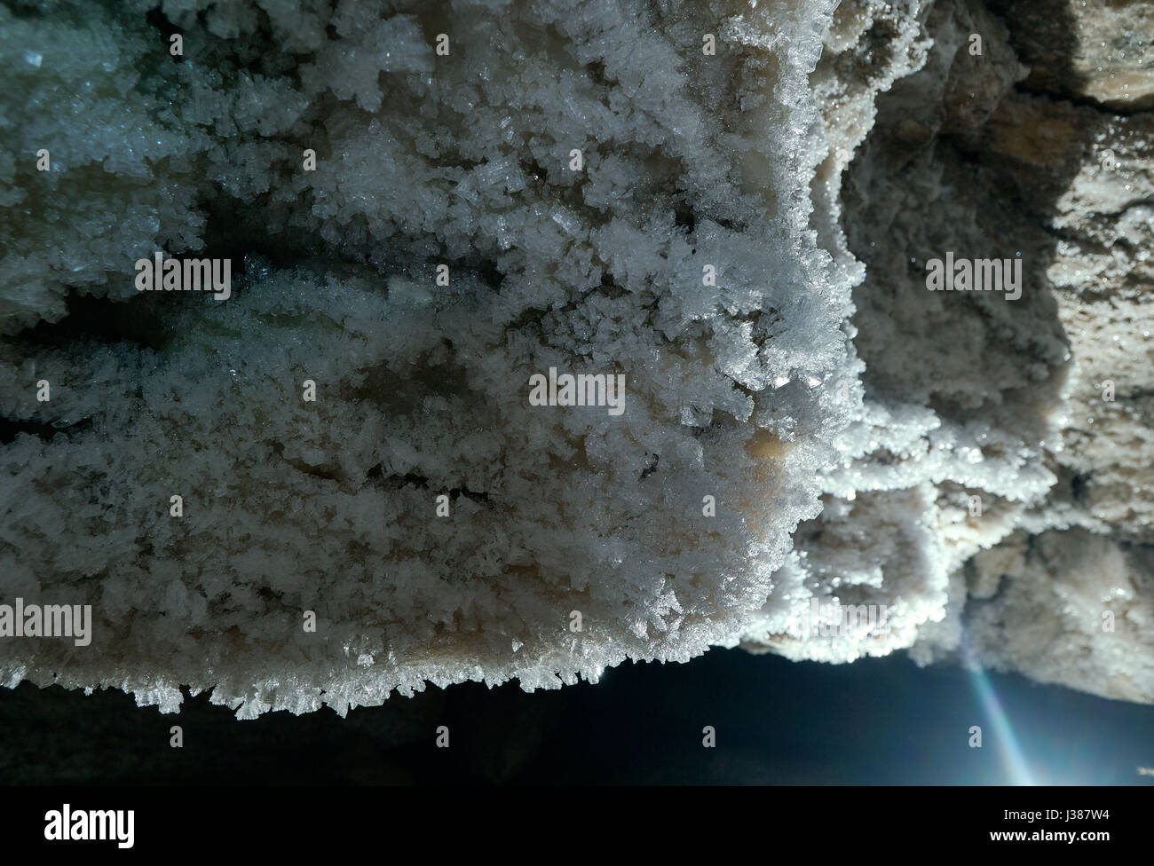 Ice stalactites. Cave in the Pinega region .Arhangelsk region Stock ...