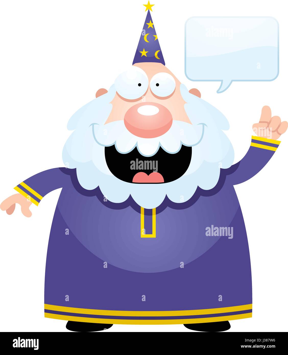 A cartoon illustration of a wizard talking Stock Vector Image & Art - Alamy