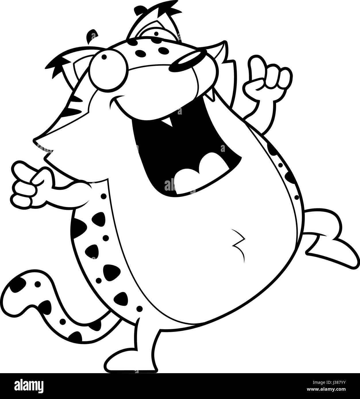 A happy cartoon bobcat dancing and smiling Stock Vector Image & Art - Alamy