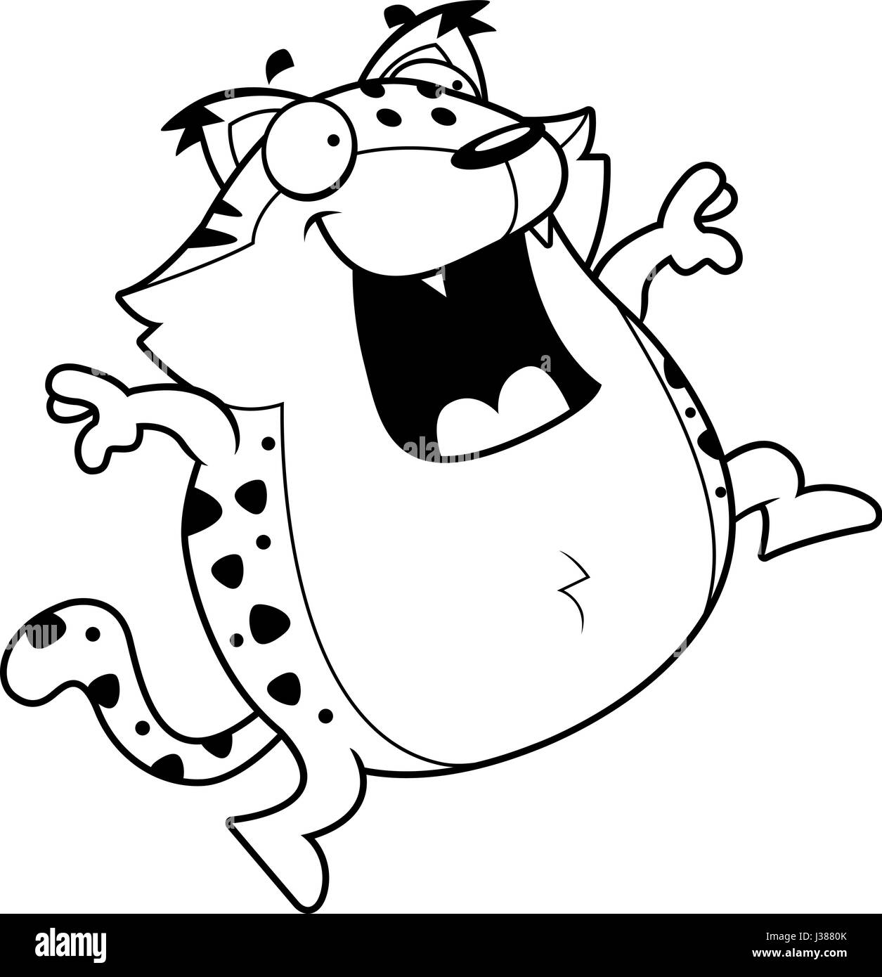 Bobcat jumping Stock Vector Images - Alamy