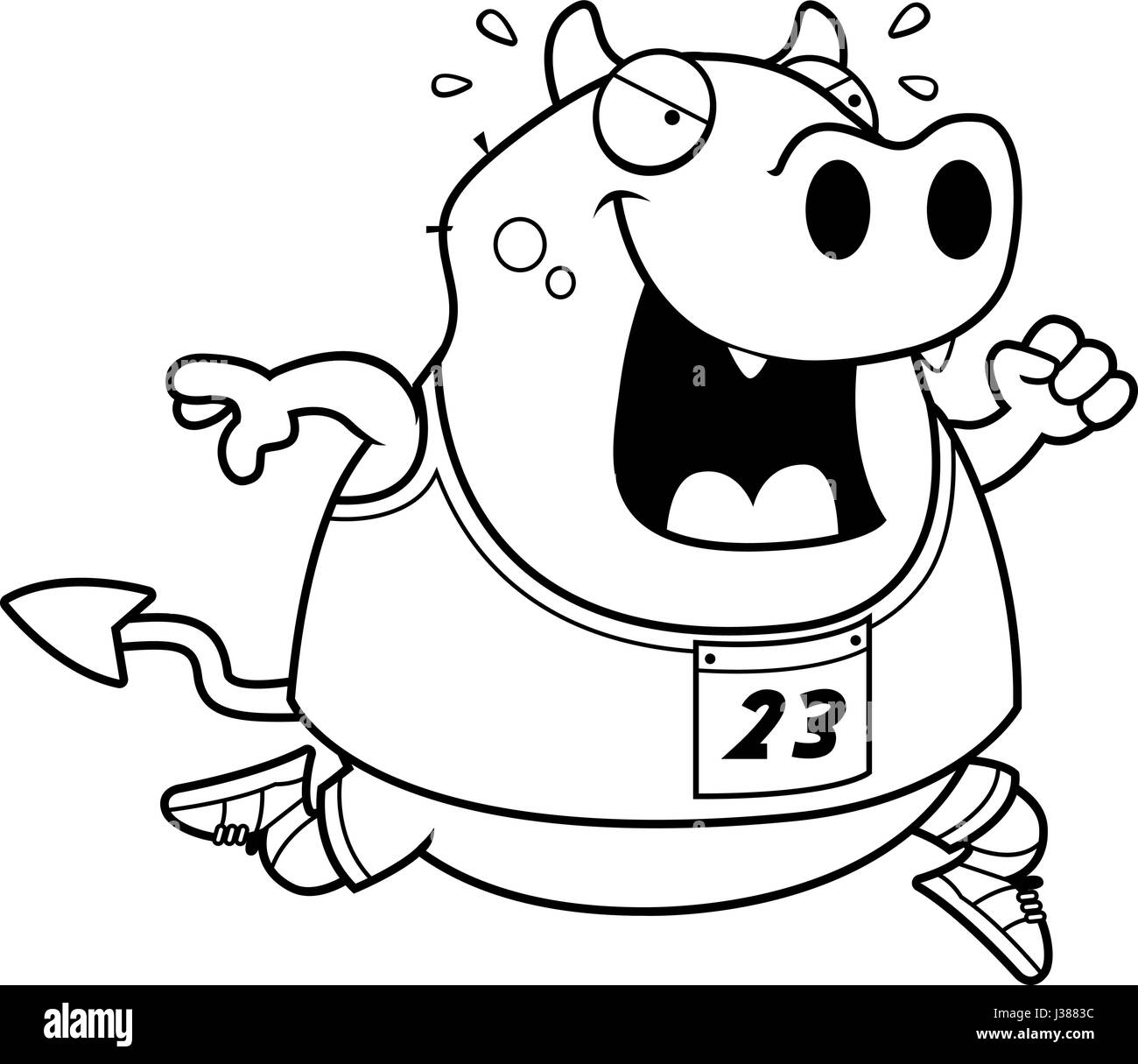 A happy cartoon devil running in a race Stock Vector Image & Art - Alamy