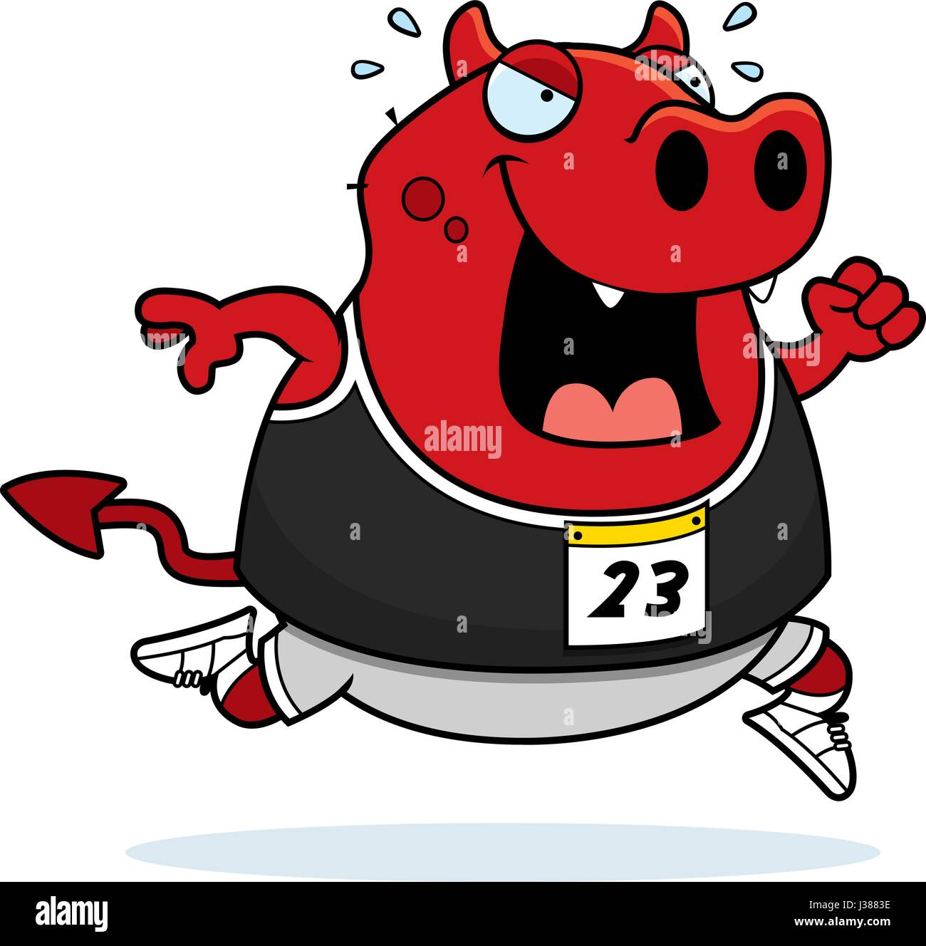 A happy cartoon devil running in a race Stock Vector Image & Art - Alamy