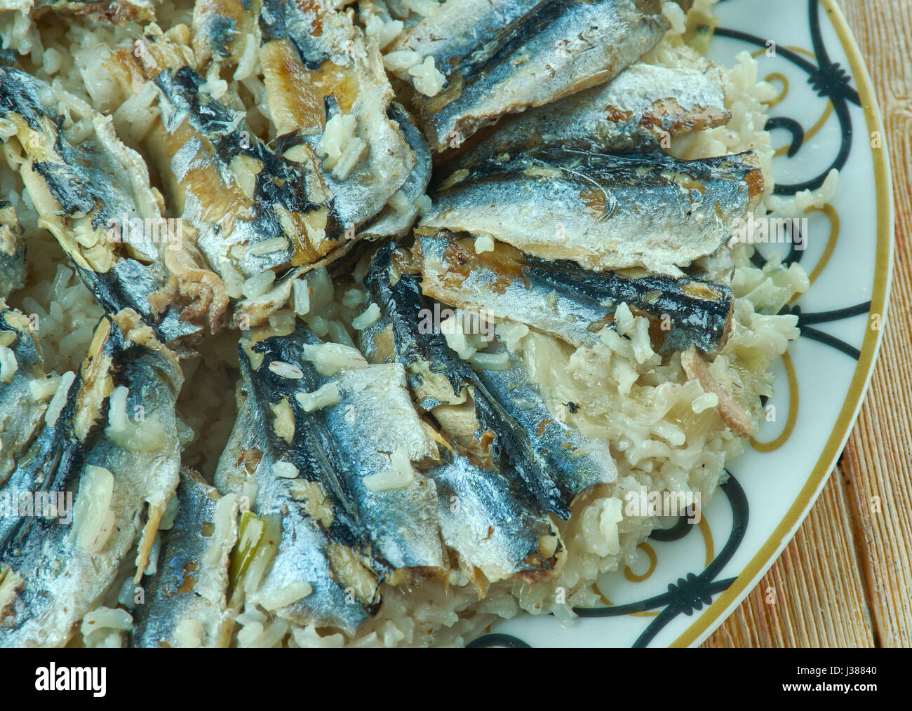 Hamsili Pilav - Turkish pilaf with anchovy Stock Photo - Alamy