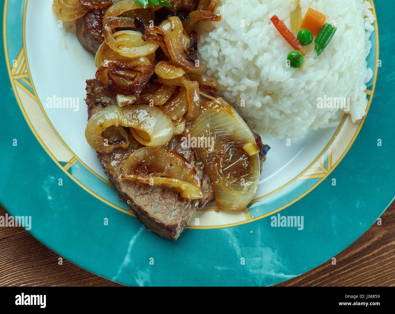 Bistec de Palomilla - Cuban dish consisting of beef round steak ...