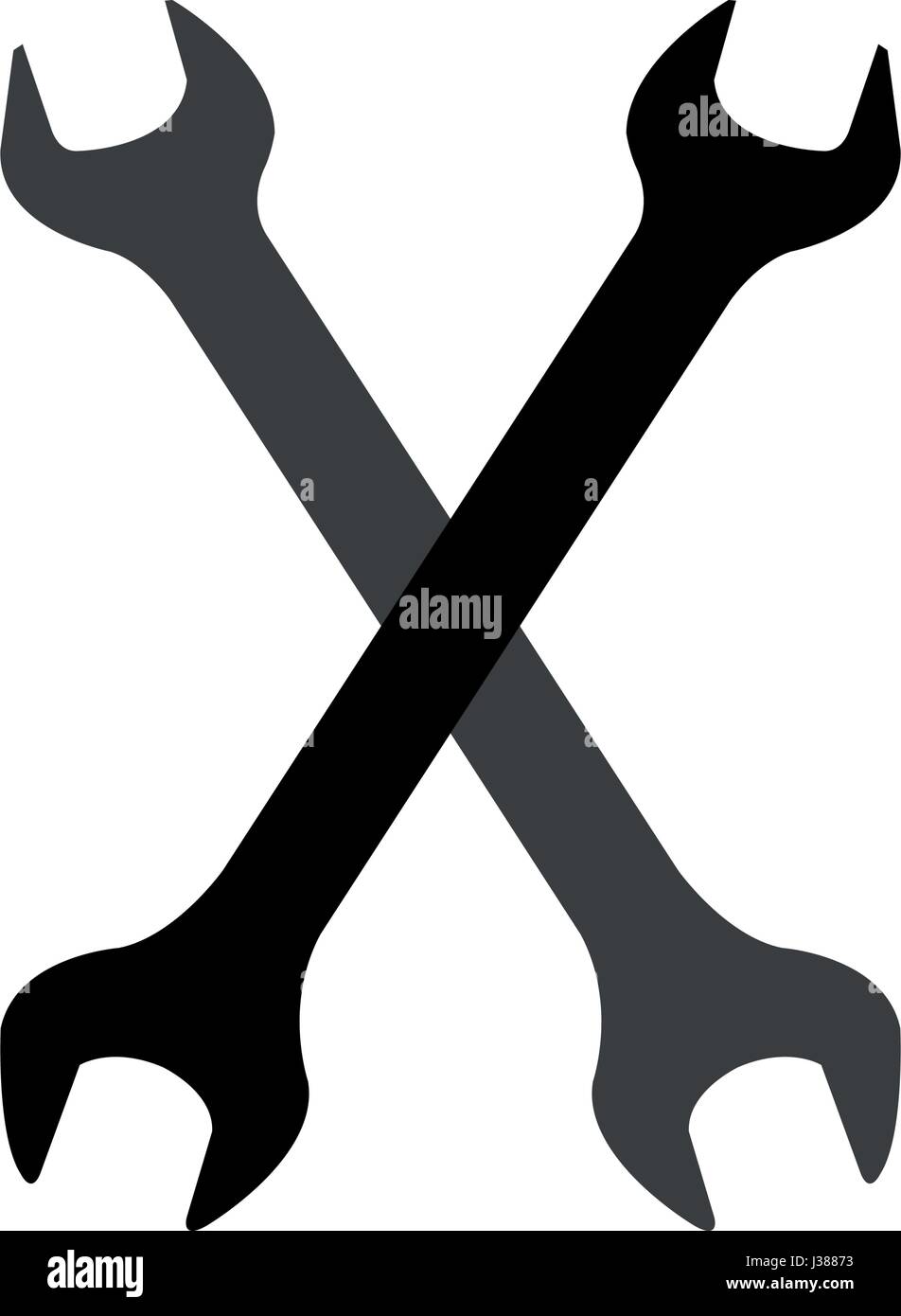 Crossed wrench icon icon Stock Vector Images - Alamy