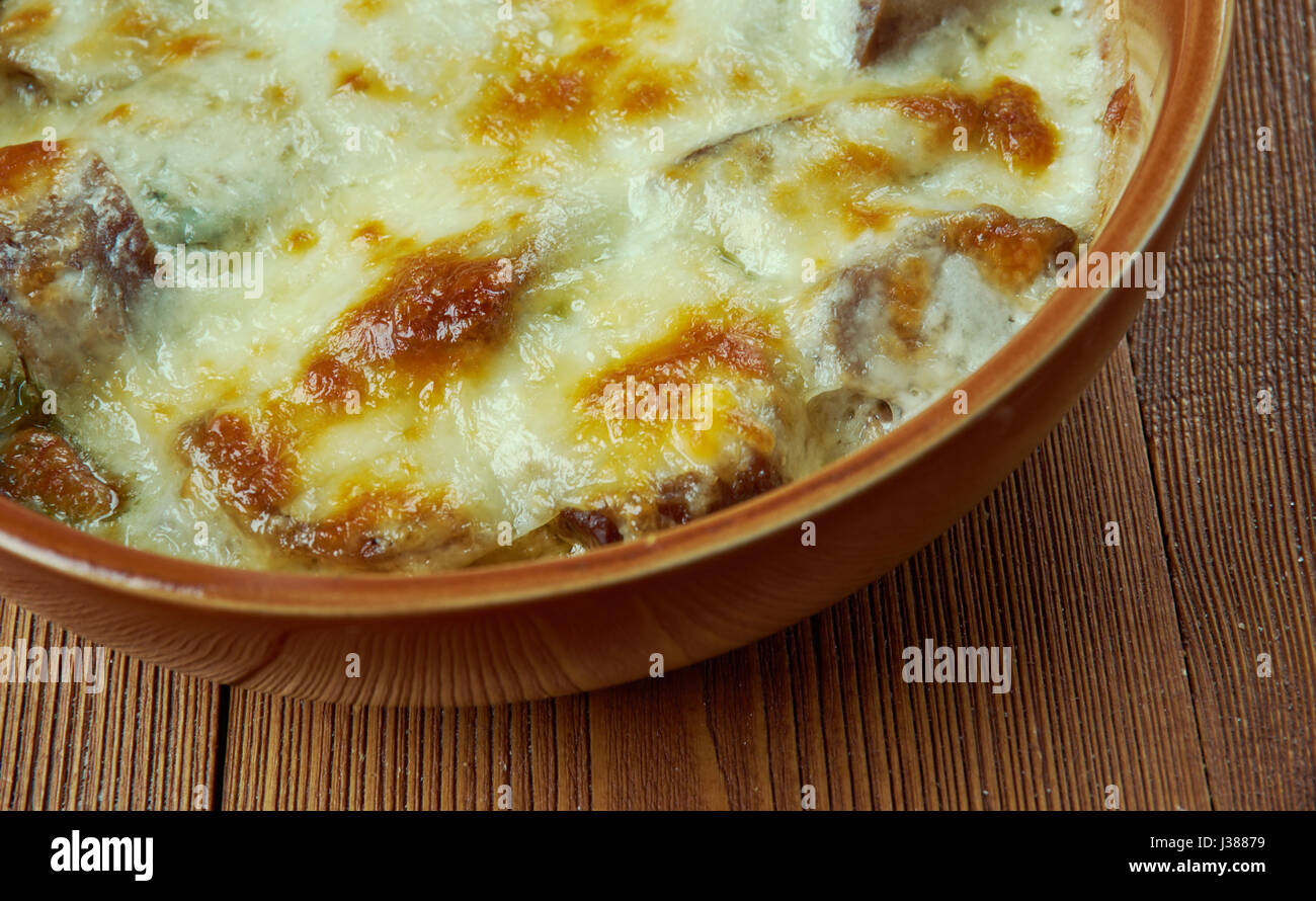Elbasan tava - Baked lamb in yogurt.Albanian cuisine Stock Photo - Alamy