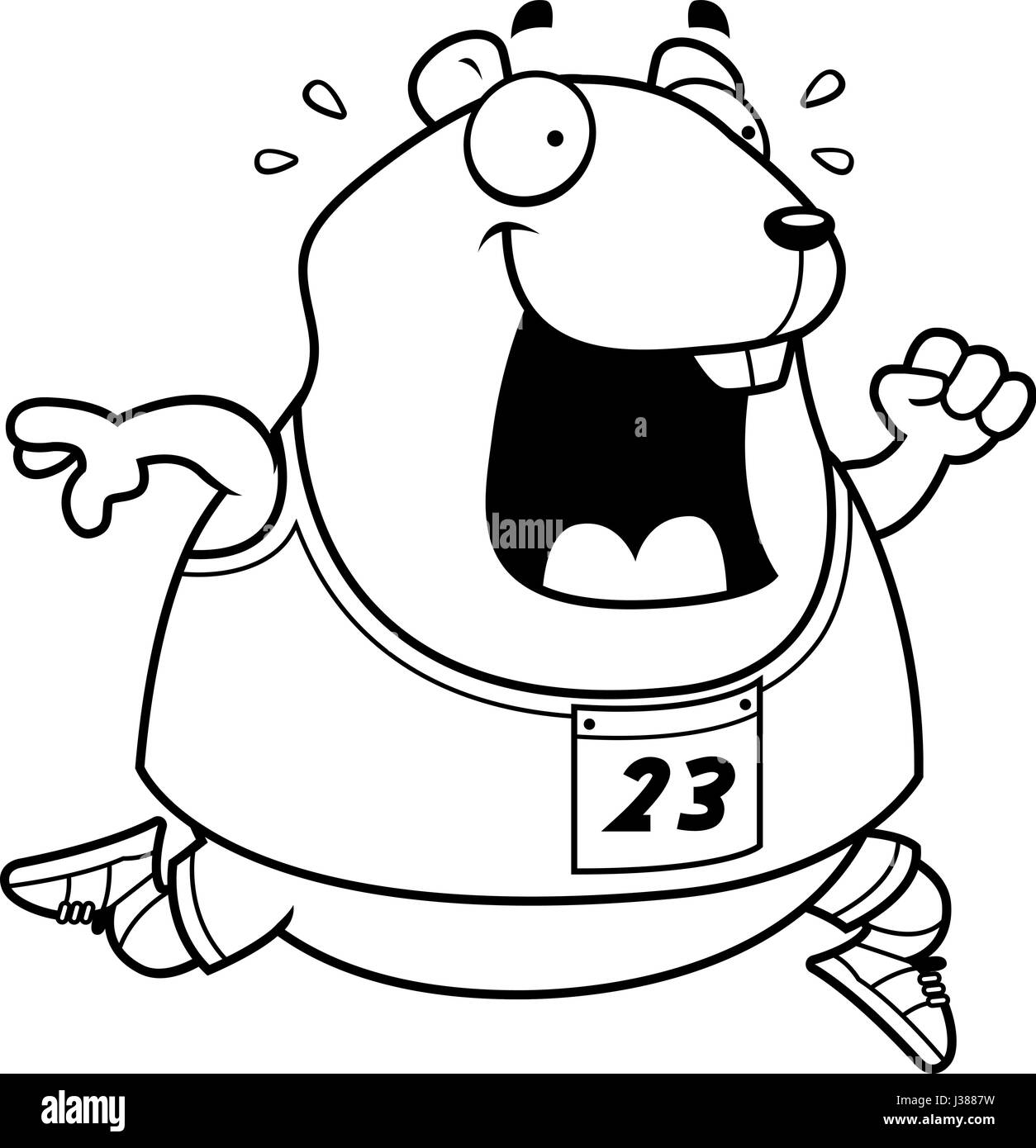 A happy cartoon hamster running in a race Stock Vector Image & Art - Alamy