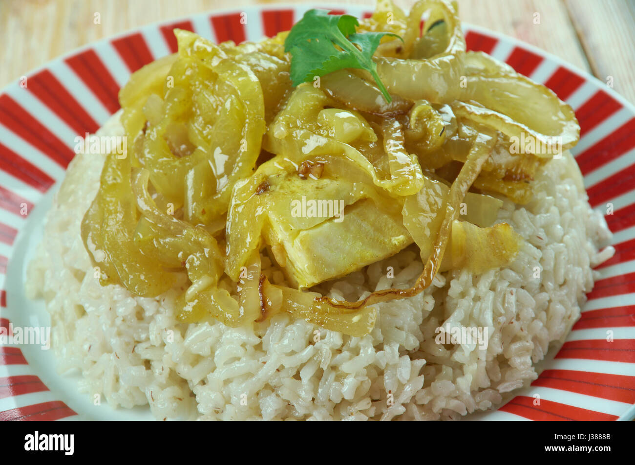 Saiyadit al-Samak - Lebanese Baked Fish With Rice Stock Photo - Alamy