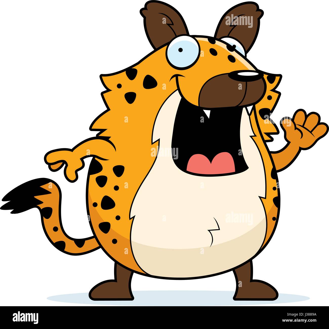A happy cartoon hyena waving and smiling Stock Vector Image & Art - Alamy