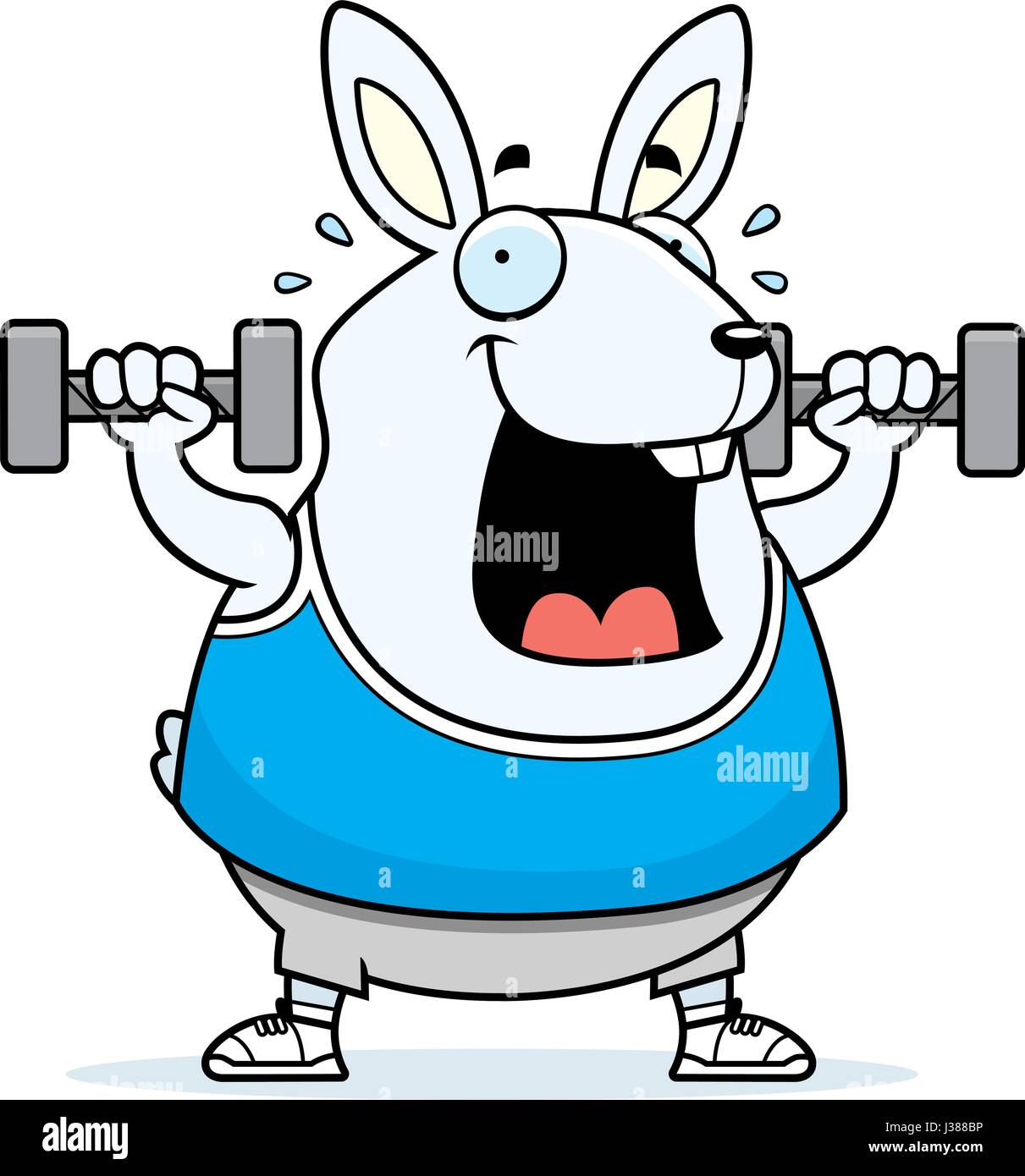 Cartoon fitness bunny smiling hi-res stock photography and images - Alamy