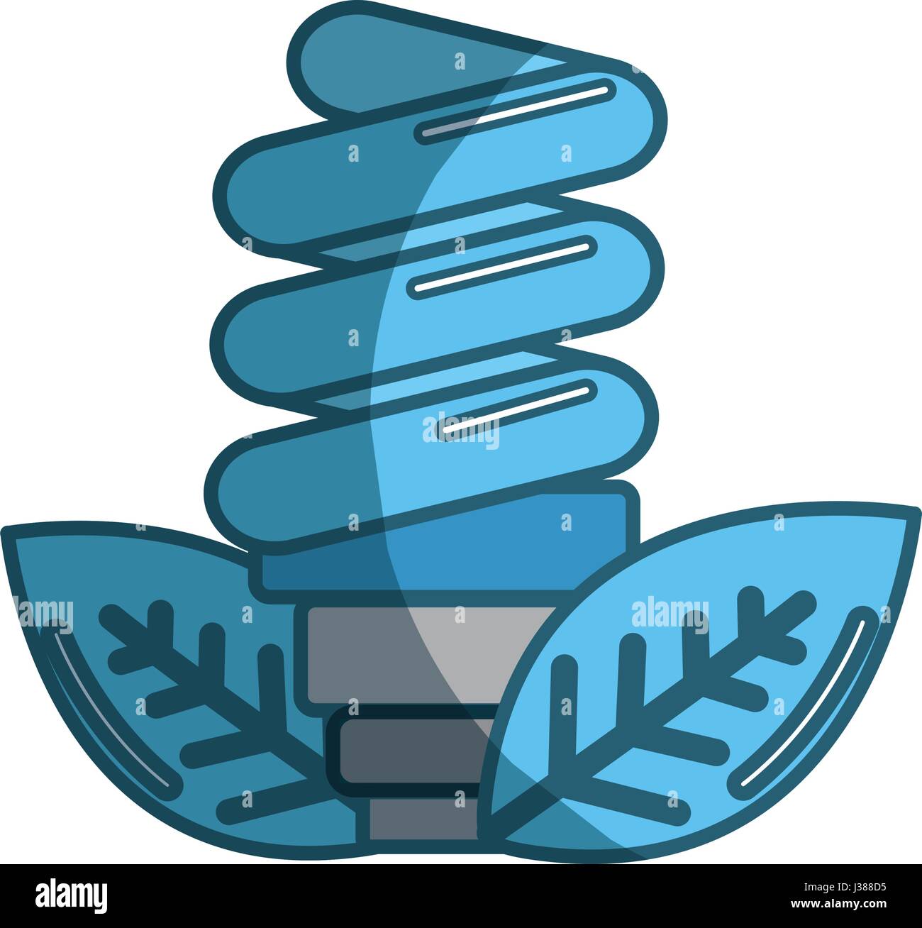 blue energy save bulb with leaves icon Stock Vector Image & Art - Alamy